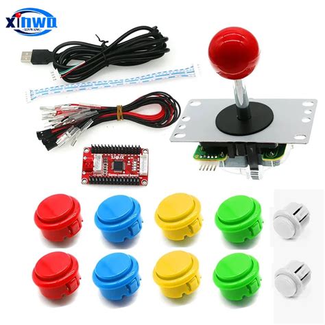 C Pia Sanwa Diy Arcade Game Kit 8 Way Joystick Bot Es Controlador Usb Suporte Zero