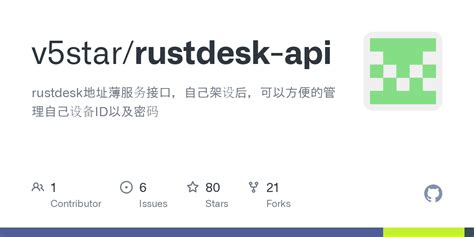 Github V Star Rustdesk Api Rustdesk Id