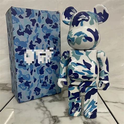 28cm Bearbrick 400 Camouflage Shark Bape The Joints Rattle Companion