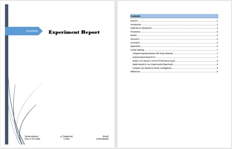 Lab Report Template Word Rebeccachulew Com