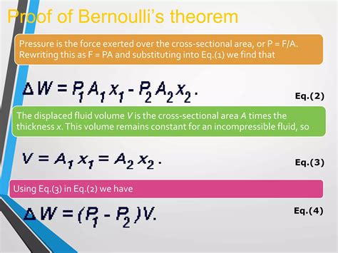 Bernoulli And Continuity Equation Pptx Physics Science