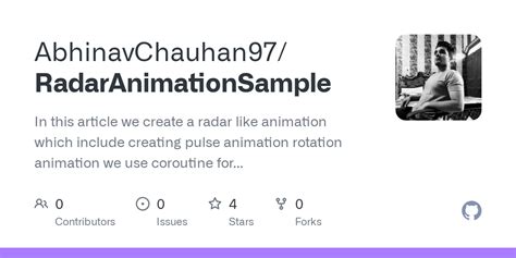 GitHub AbhinavChauhan RadarAnimationSample In This Article We Create A Radar Like Animation