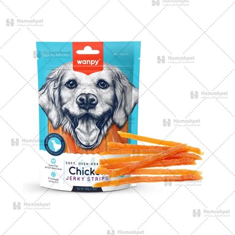 Dog Treat Wanpy Chicken Jerky Strips 100 Gr تشویقی سگ ونپی با طعم مرغ