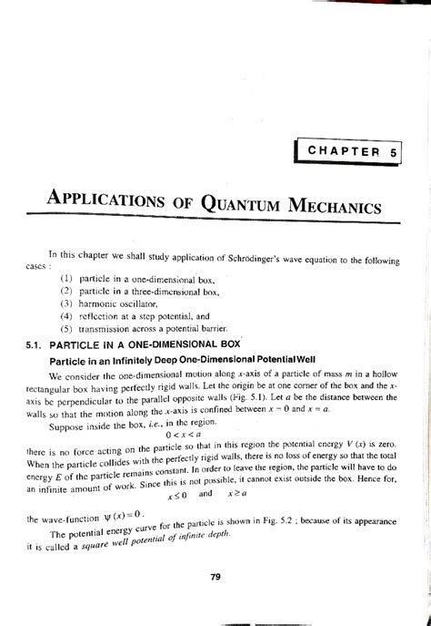 Infinite Square Well Potential Chapter 5 Applications Of Quantum