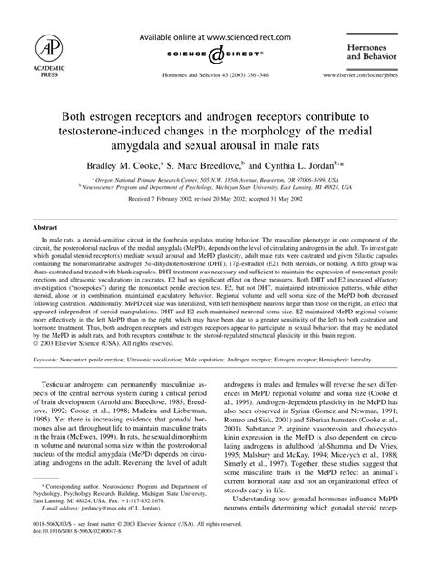 Pdf Both Estrogen Receptors And Androgen Receptors Contribute To