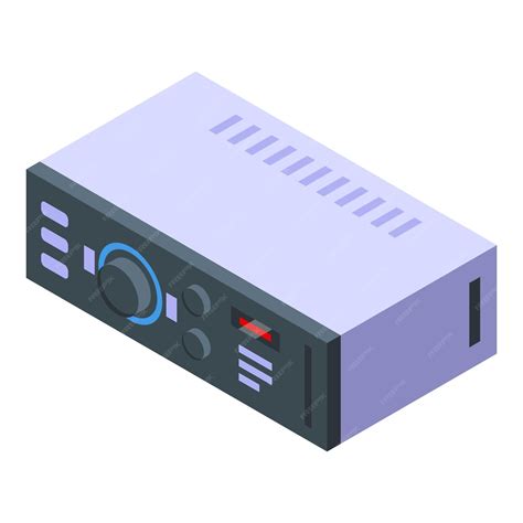 Premium Vector Car Music Amplifier Icon Isometric Vector Control System
