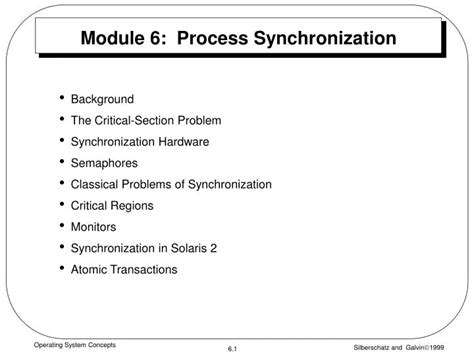 Ppt Module 6 Process Synchronization Powerpoint Presentation Free