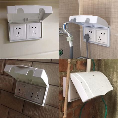 Double Socket Protector Cover Waterproof Electric Plug Socket Cover Ba
