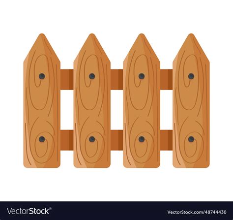 Garden Wooden Fence Icon Royalty Free Vector Image