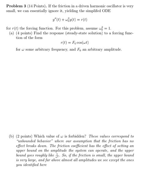 Solved Problem 3 14 Points If The Friction In A Driven
