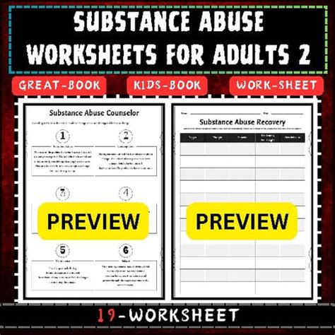 Substance Abuse Worksheets For Adults By Lib Anatomy School Tpt
