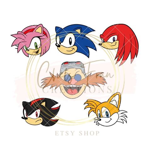 Sonic And Friends Bundle Dxf Svg Png Eps Jpeg Files Etsy