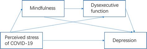 the conceptual model of the sequential mediation role of mindfulness