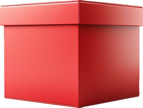 Ai Generated Red Square T Box With Reflective Surface Png 41177085 Png