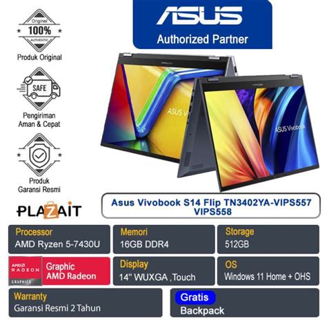 Jual Asus Vivobook S Flip Tn Ya Vips Vips Amd Ryzen U Gb Gb Ssd Amd