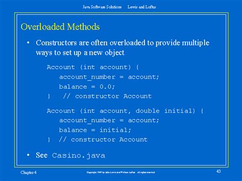Overloaded Methods
