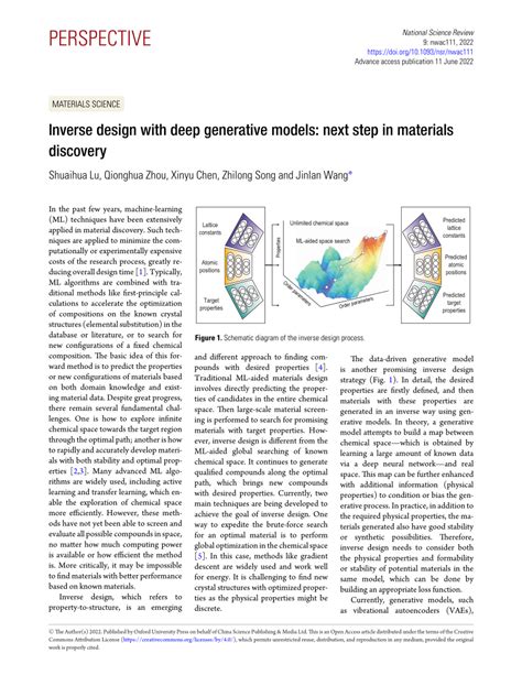 PDF Inverse Design With Deep Generative Models Next Step In Materials Discovery