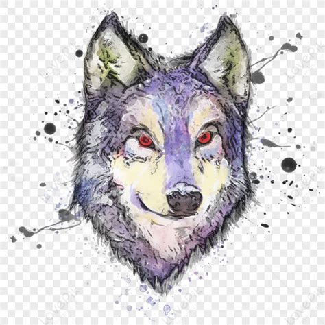 야생 늑대 일러스트 아바타 손으로 그린 수채화 스케치 요소색깔화신 Png 일러스트 무료 다운로드 Lovepik