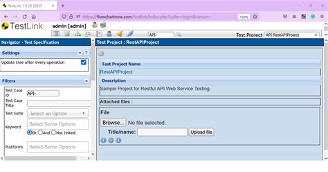Test Specification In Testlink