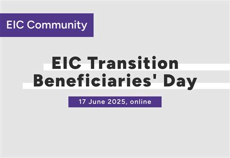 Eic Transition Beneficaries Day 2025 Eic Community Eic Transition Beneficaries Day 2025 Eic Community