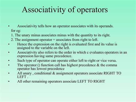 Operators And Expressions Pptx