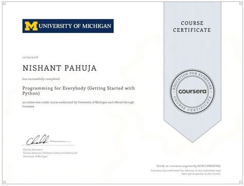 Nishant Pahuja On Linkedin Just Completed A Fundamental Course Of Python 34 From University Of