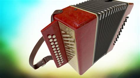 3d Model Musical Instrument Accordion Button Accordion Vr Ar Low Poly Cgtrader