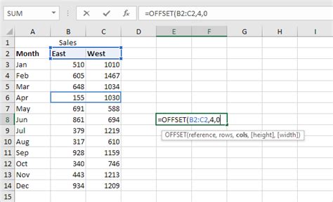 OFFSET Function In Excel Step By Step Tutorial
