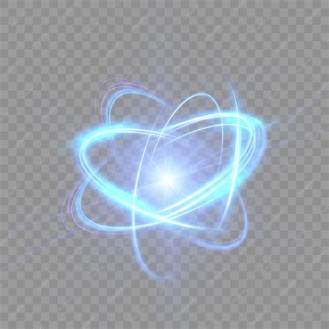 Premium Vector Particle Of An Atom Light Effect Atom Structure Science Sign Vector Model Of