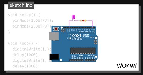 Lampu Kelap Kelip Wokwi Esp32 Stm32 Arduino Simulator