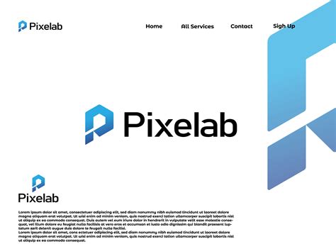 Pixelab Technology P Letter Logo Behance