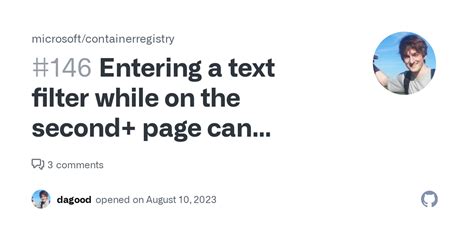 Entering A Text Filter While On The Second Page Can Erroneously Show