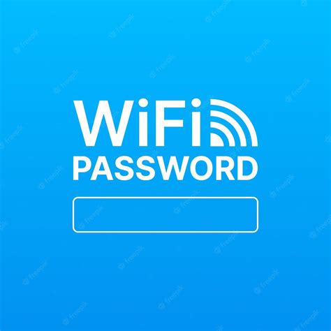 Premium Vector A Blue Background With Wifi Password Written