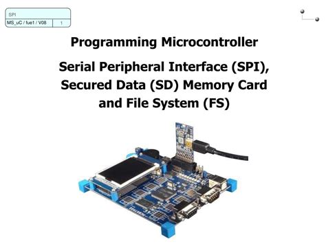 Ppt Programming Microcontroller Serial Peripheral Interface Spi Secured Data Sd Memory