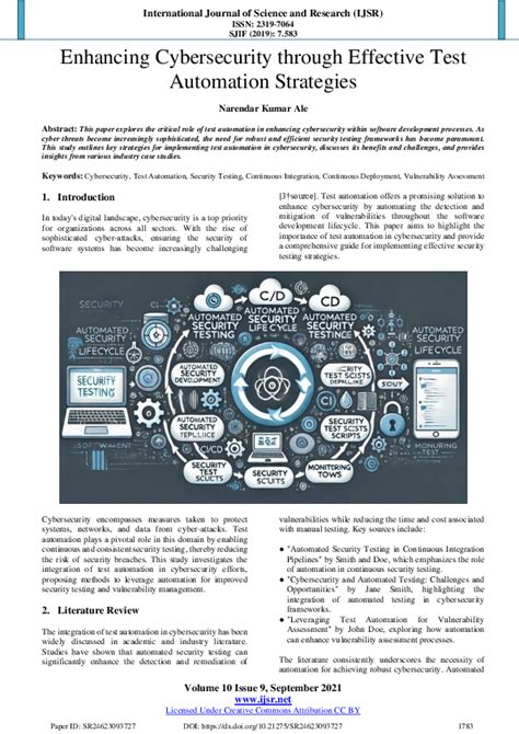 Pdf Enhancing Cybersecurity Through Effective Test Automation Strategies