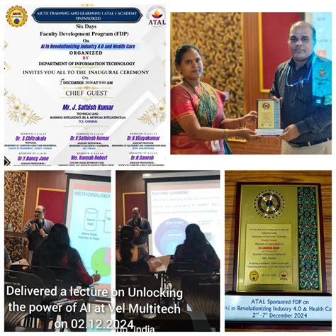 dr v sathiesh kumar on linkedin delivered a lecture on unlocking the