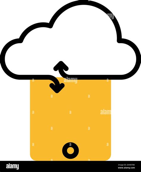 Mobile Cloud Sync Illustration Vector On A White Background Stock