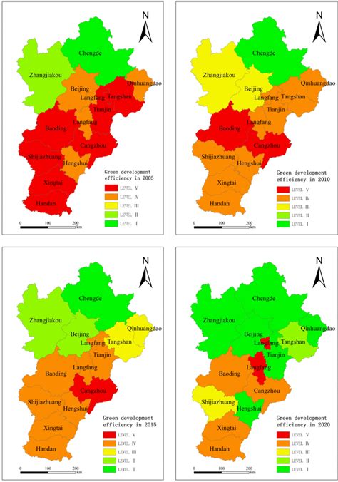 The Spatial Pattern Of Green Development Efficiency In Bth Download