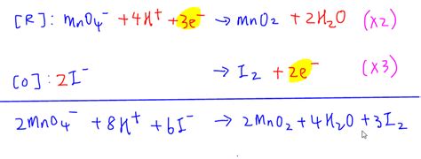 Balance Redox Reaction Via Half Eqn Method