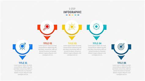 Premium Vector Five Step Infographic Design Element Template For
