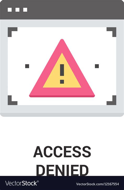 access denied icon royalty free vector image vectorstock