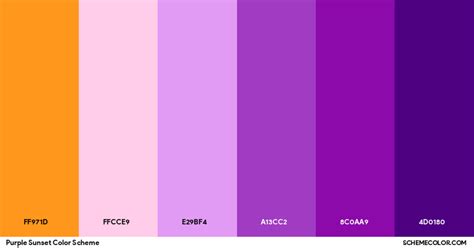 Purple Sunset Color Scheme