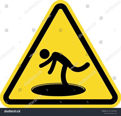 Open Drains Watch Your Step Sign Stock Vector Royalty Free 2411463181