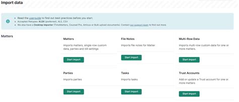 importing your data into actionstep practice management