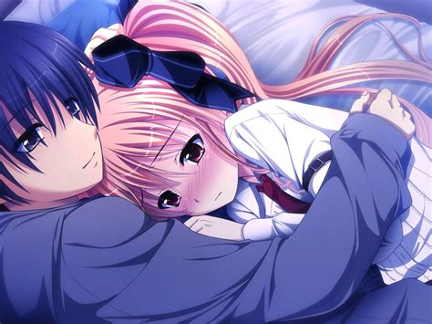 Мальчик и девочка обнимаются аниме фото и картинки Abrakadabra Fun