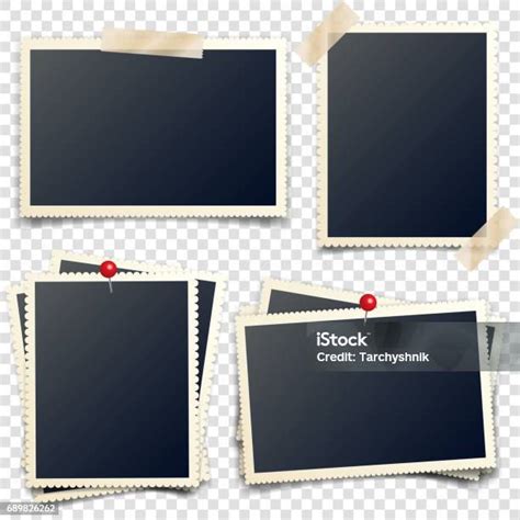 압정 테이프 조각된 측면 프레임 영화 오래 된 사진 카드 그림자와 함께 레트로 빈티지 사진입니다 디지털 스냅샷 이미지입니다 사진