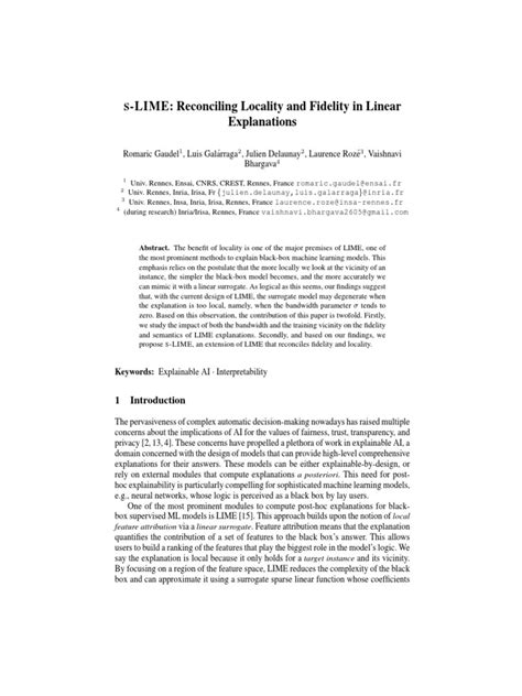S Lime Pdf Machine Learning Function Mathematics