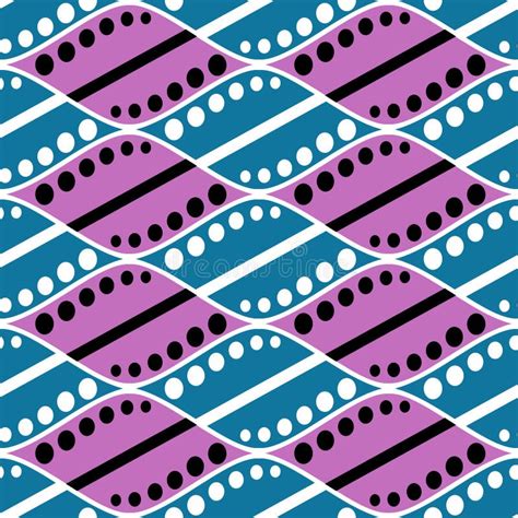 Seamless Vector Abstract Pattern Symmetrical Geometric Repeating Background With Decorative