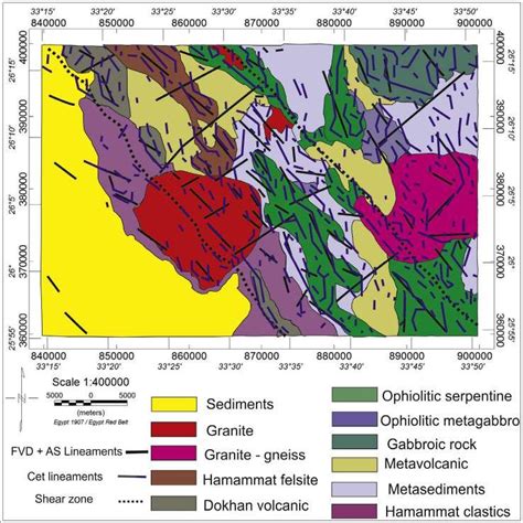 Proposed Structural And Geological Map Delineated From Aeromagnetic Data Download Scientific