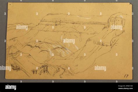 Drawing Sketches El Yemen Valley Arabia Frederic Edwin Church